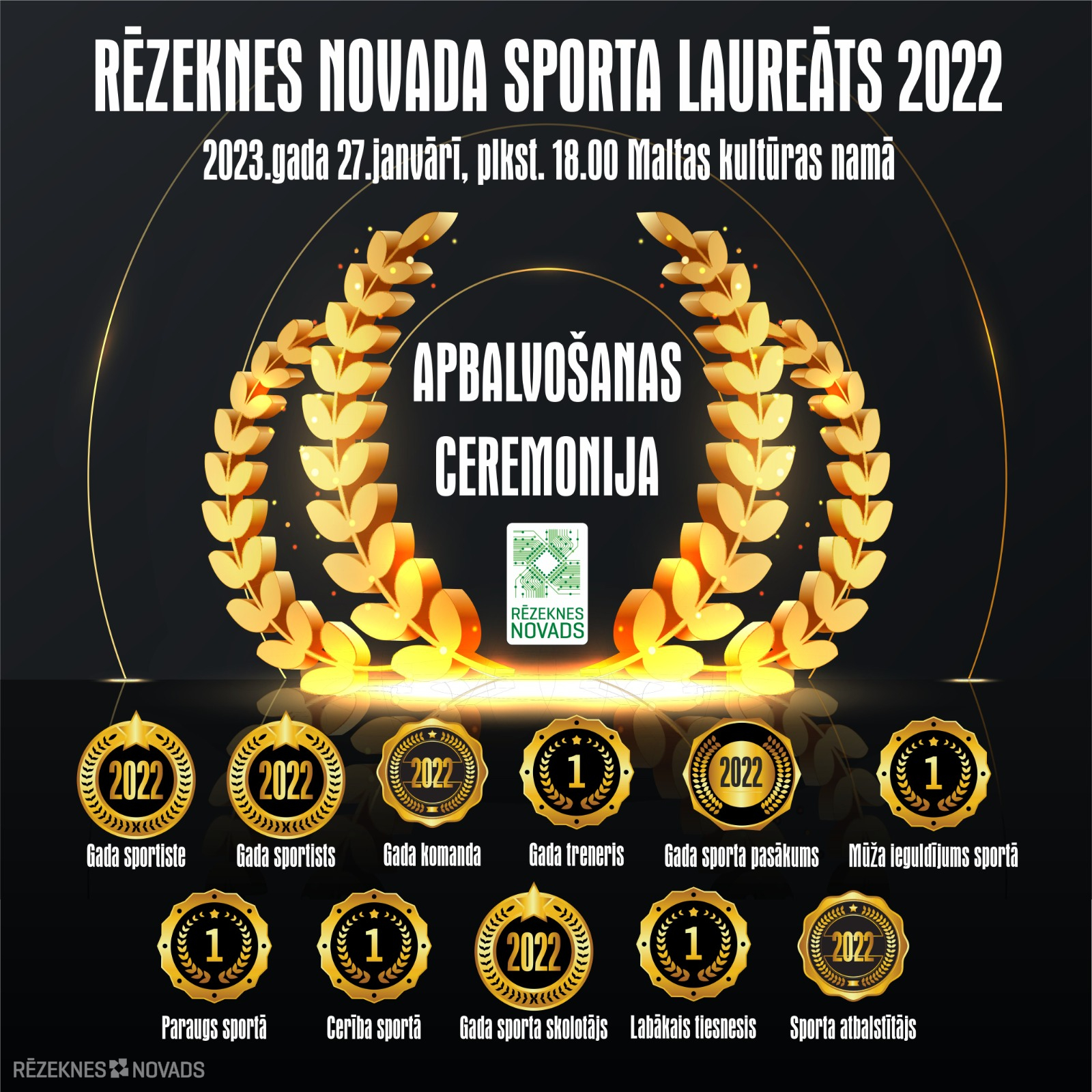 RĒZEKNES NOVADA SPORTA LAUREĀTS 2022